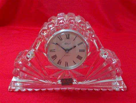 Mikasa Ashley Crystal Mantle Clock Germany Etsy