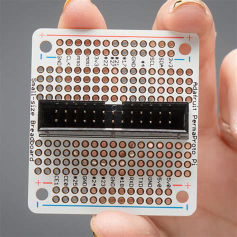 3dmakerworld Adafruit Small Size Perma Proto Raspberry Pi Breadboard