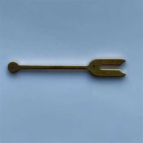 French Clock Crutch Blank Pressed Brass 66mm Antique Clock Co