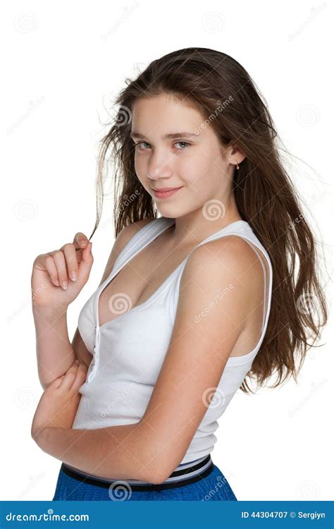 Jolie Fille De Ladolescence De Sourire Image Stock Image Du