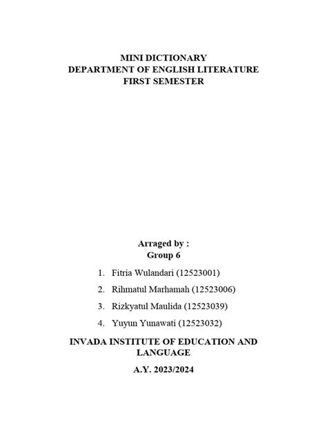 Mini Dictionary Pdf