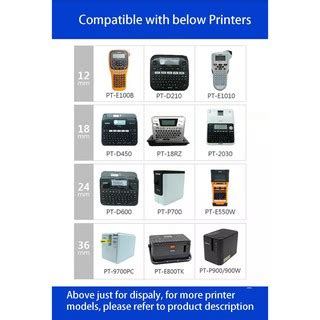 Compatible Laminated Brother Tape P Touch Tze Tape Mm Mm Mm Mm Mm Tze Tze Tze