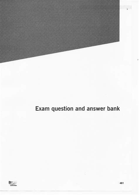 Bpp Question And Answer Bank Exam Question And Answer Bank Bey 461