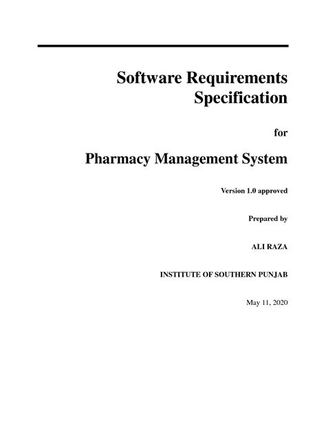 Solution Srs Of Pharmacy Management System C Desktop Application