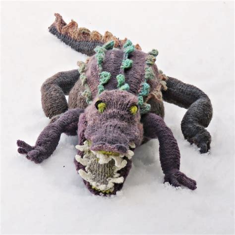 Knitting Pattern Cantankerous Crocodile Etsy