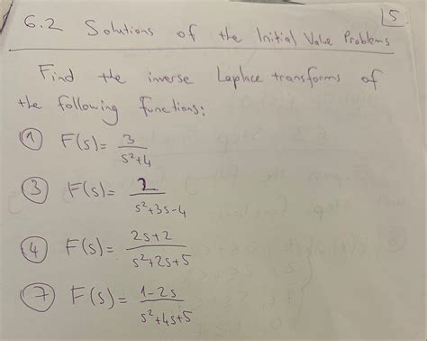 Solved 62 ﻿solutions Of The Initial Value Problens Find The