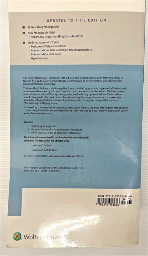 Lexicomp Drug Information Handbook With International Trade Names