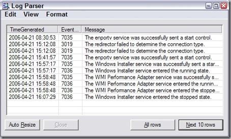 Using Microsoft Log Parser To Query Huge Log Files And Only Display The