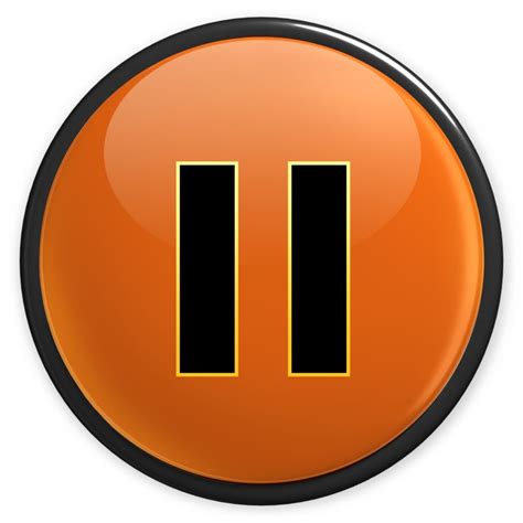 Arrow Orange Pause Button Great PowerPoint ClipArt For Presentations PresenterMedia Com