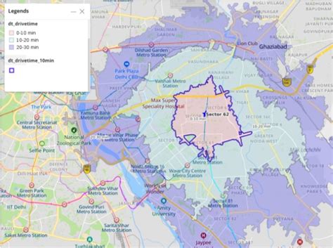 Mappls Driving Range Polygon Api Leverages The Rich Data Set Of Actual Street Networks