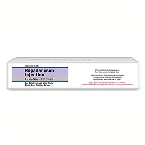 Regadenoson 0 08 Mg Ml Injection Prefilled Syringe 5 Ml Ddp Medical