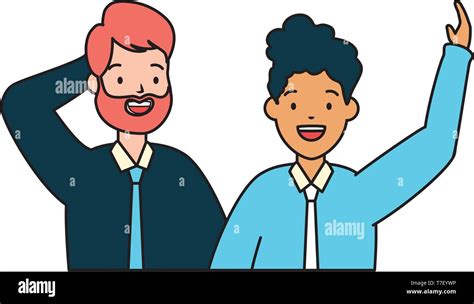 Two Men Diversity Characters Stock Vector Image And Art Alamy