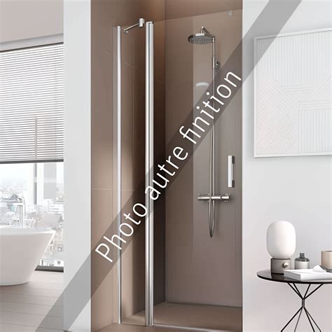Porte De Douche Pivotante Largeur 120 Cm Hauteur 200m Profilé Argent