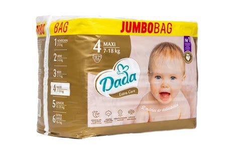 Підгузки Dada Extra Care Jumbo Bag Розмір 4 Maxi, 7-18 Кг, 82 Шт TE ...