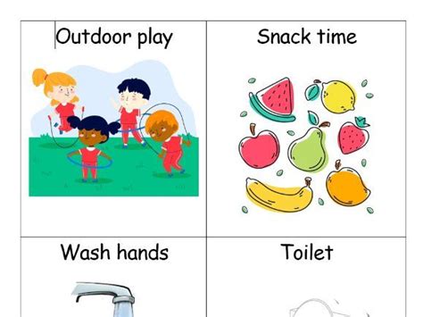 Routine Visual Flashcards For Early Years Classroom Teaching Resources