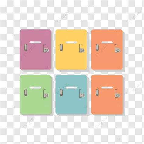 Five Colorful Labels For The School Locker Vector A Simplistic