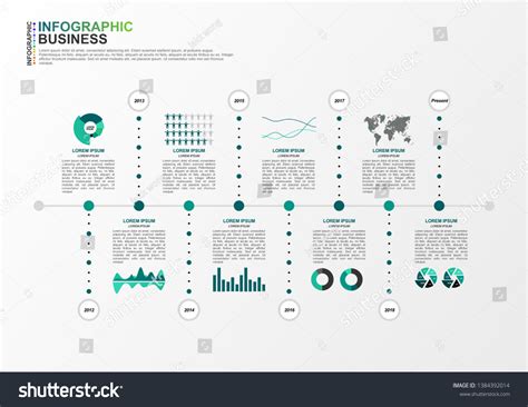 Infographic Business Timeline Workflow Progress Diagram Stock Vector