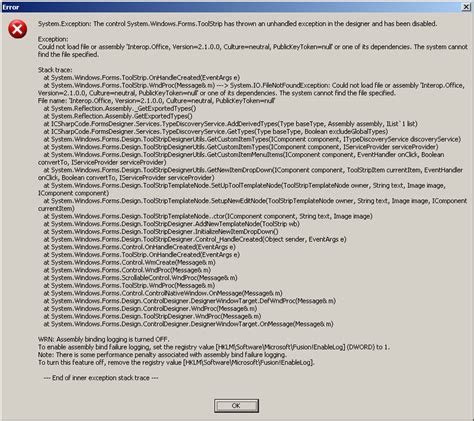 C An Unknown Error Prompts After Adding A Reference To A Dll Stack