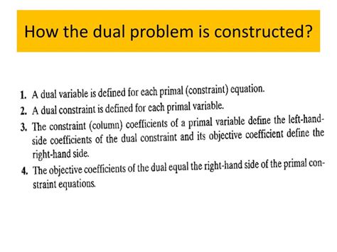 PPT Chapter Duality And Post Optimal Analysis PowerPoint Presentation ID