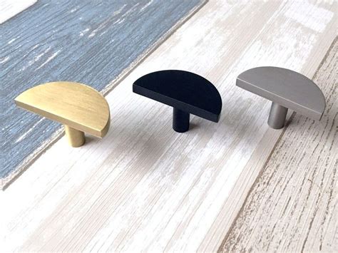 Gold Knob Half Moon Brass Drawer Knob Half Circle Knobs Cabinet Pulls