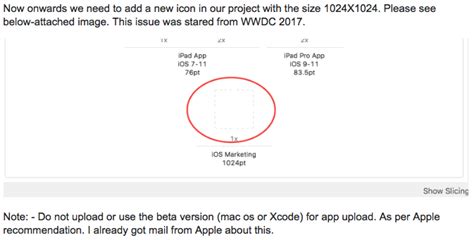 Ios Missing Marketing Icon Stack Overflow