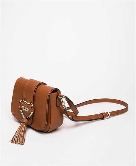 Bolso Bandolera De Piel Sintética Con Corazón Mujer Marrón Twinset