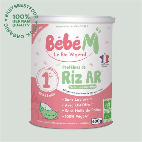 Bébé M Stage 1 Vegan Infant Formula Anti Reflux 800g Box