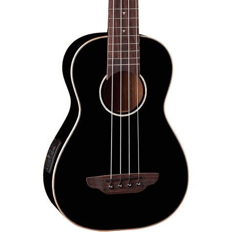 Luna Guitars Gloss Black Ukulele Acoustic Electric Bass Musicians Friend