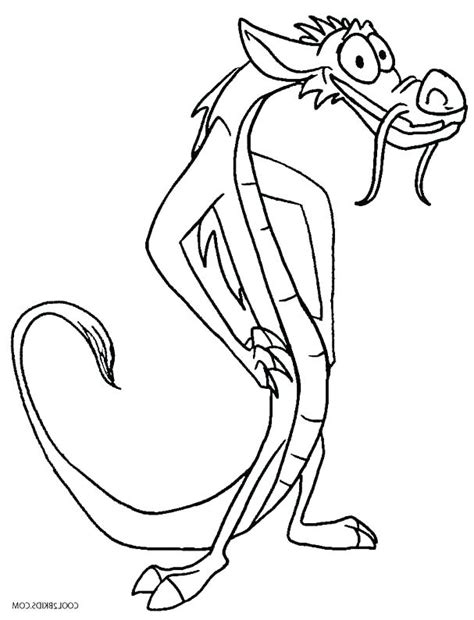 Mushu Coloring Pages At Free Printable Colorings