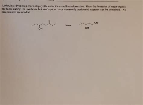 Solved Points Propose A Multi Step Synthesis For The Chegg