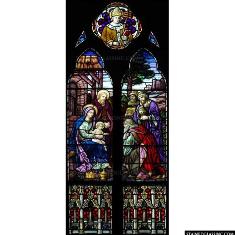 Admiration Of The Magi Religious Stained Glass Window