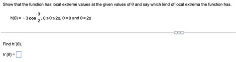 Solved B Set The Derivative Equal To 0 And Solve For Θ On