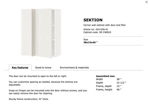 New Blind End Upper Corner Cabinet Rikea
