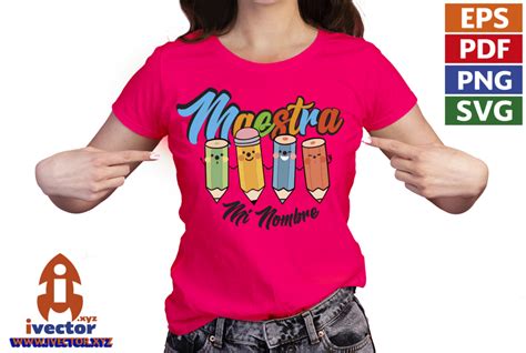 Maestra Lapices Colores Vector Eps Pdf Ivector Plantillas