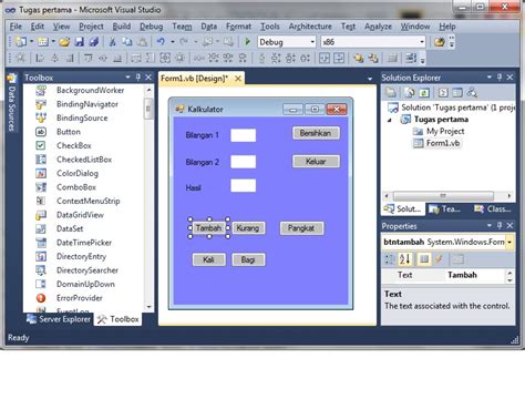 Berselancar Di Dunia Maya Cara Membuat Kalkulator Sederhana Dengan Visual Basic VB