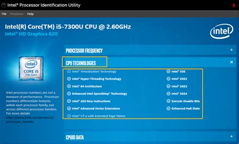 Intel Processor Identification Utility System Information Software