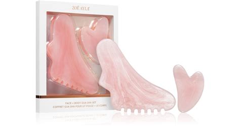 Zoë Ayla Face Body Gua Sha Set acessório para massagem para rosto e