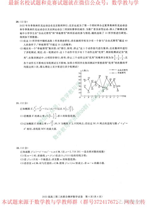 【名校试题】（可下载）湖北省高中名校联盟2023届高三下学期第三次联合测试圆创联考数学试题及答案解析 知乎