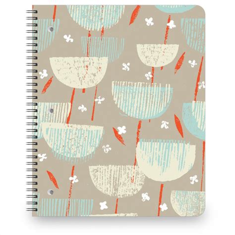 Botanical Block Print Latte Notebook Shutterfly