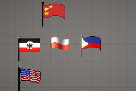 Five National Flags Mod Mods For Melon Playground Sandbox PG