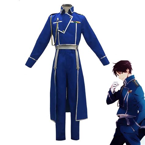 Anime Fullmetal Alchemist Roy Mustang Cosplay Costume Adult Unisex
