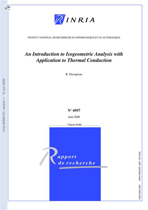 Pdf An Introduction To Isogeometric Analysis With Application To Thermal Conduction