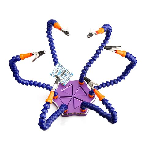 6 Jaw Multi Weld Bracket Arm Repair Fixture With 7 Piece Flexible Arm With Usb Fan For Modeling