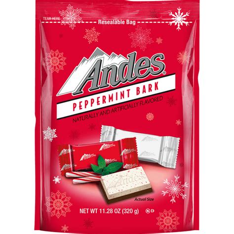 Andes Holiday Peppermint Bark Candy 1128 Ounce Resealable Bag