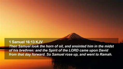 1 Samuel 16 13 KJV Desktop Wallpaper Then Samuel Took The Horn Of Oil