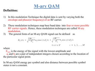 M Ary Psk And M Ary Qam Ppt PPTX
