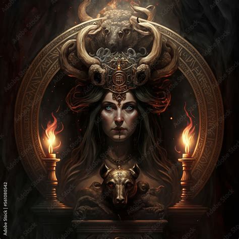 Greek Mythology Ancient Greek Goddess Hecate Created With Generative