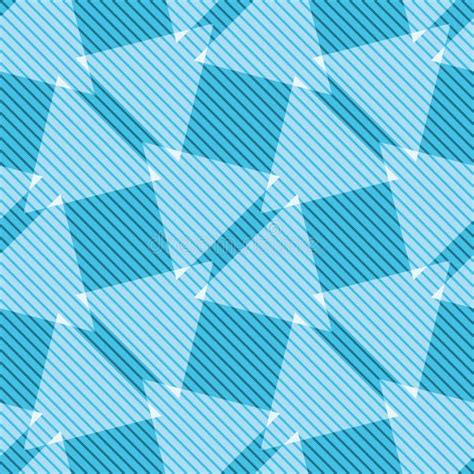 Seamless Abstract Geometric Pattern In Blue And White Vector