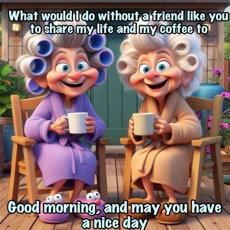 9 Old Ladies Cartoon Greetings Ideas Happy Morning Quotes Good