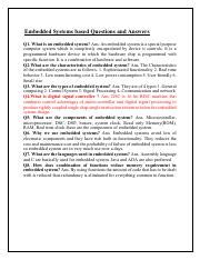 Embedded Systems Based Questions And Answers Pdf Embedded Systems Based Questions And Answers